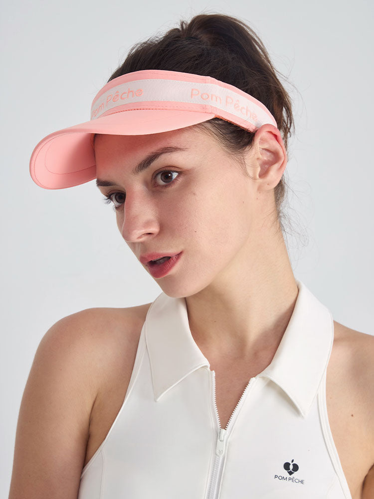 Pink Coral Haze Adjustable Visor Cap Hat
