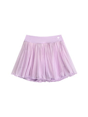 Yarra See-through Mesh Tennis Skirt - Light Purple